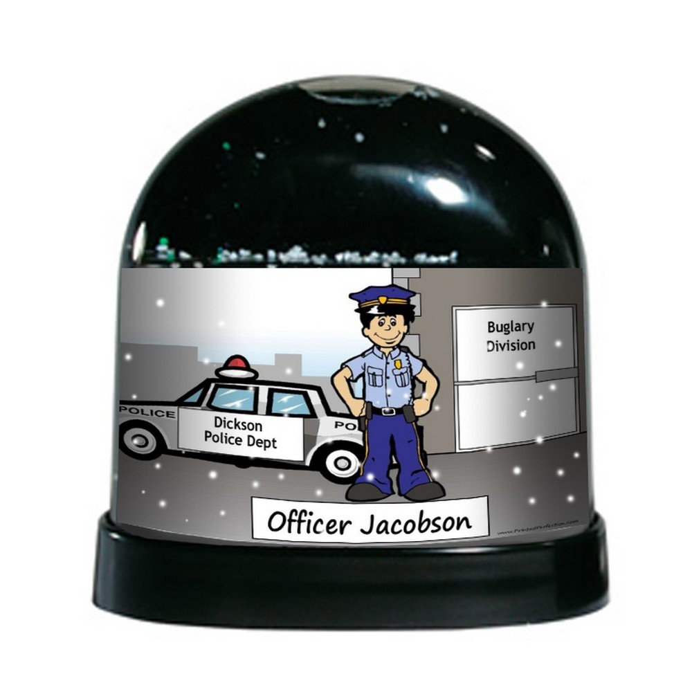 The Holiday Aisle® NTT Cartoon Caricature Male Police Officer Snow ...