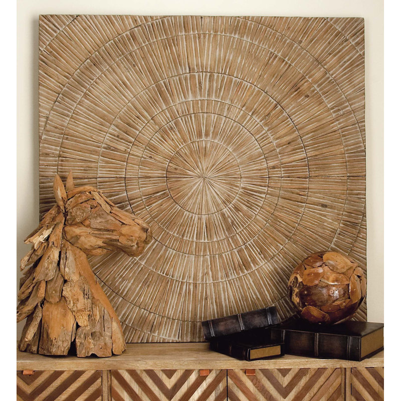 Birch Lane™ Rustic Abstract Wall Decor on Solid Wood | Wayfair