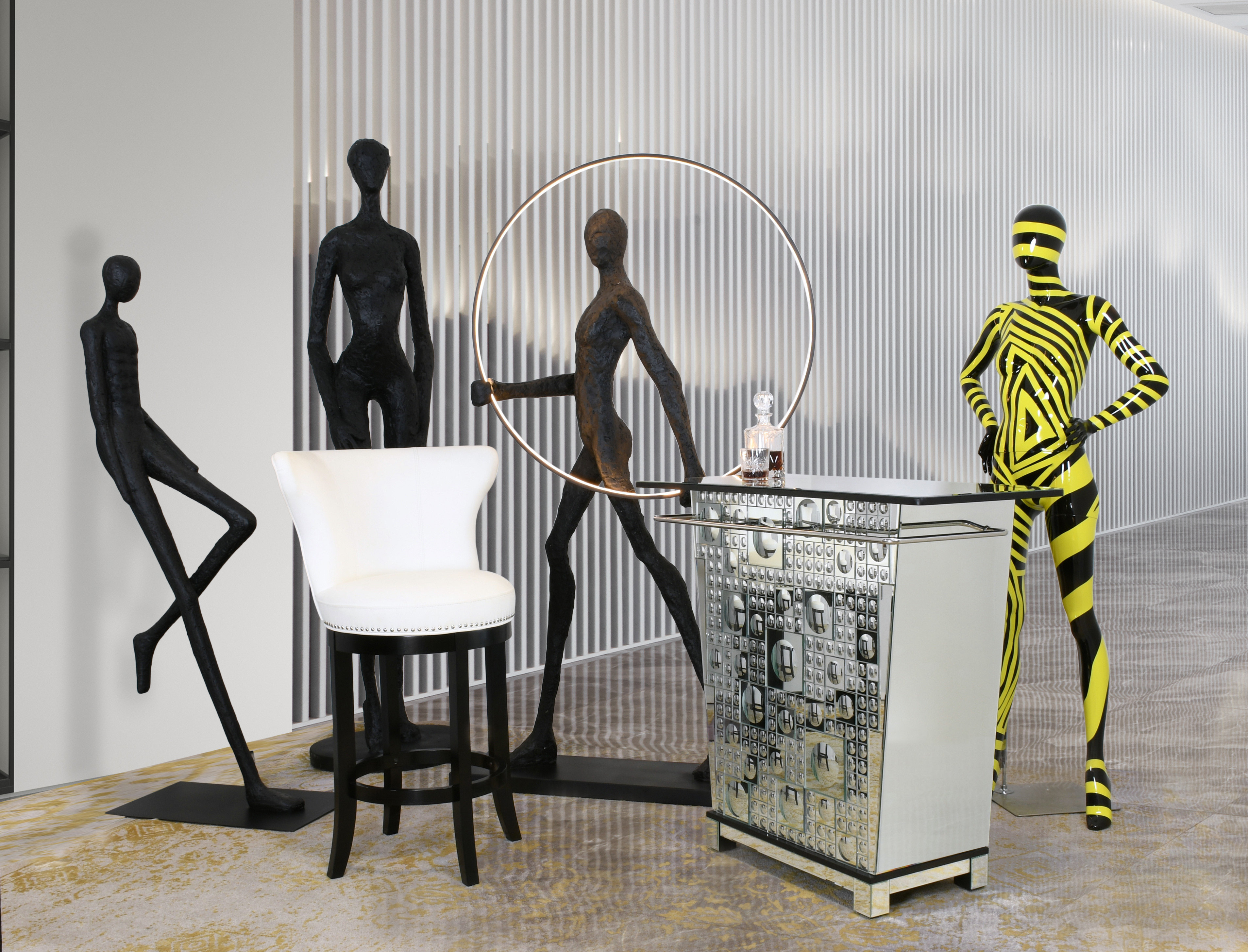 AFD Home Modern Black Statue with Hoop - Wayfair Canada