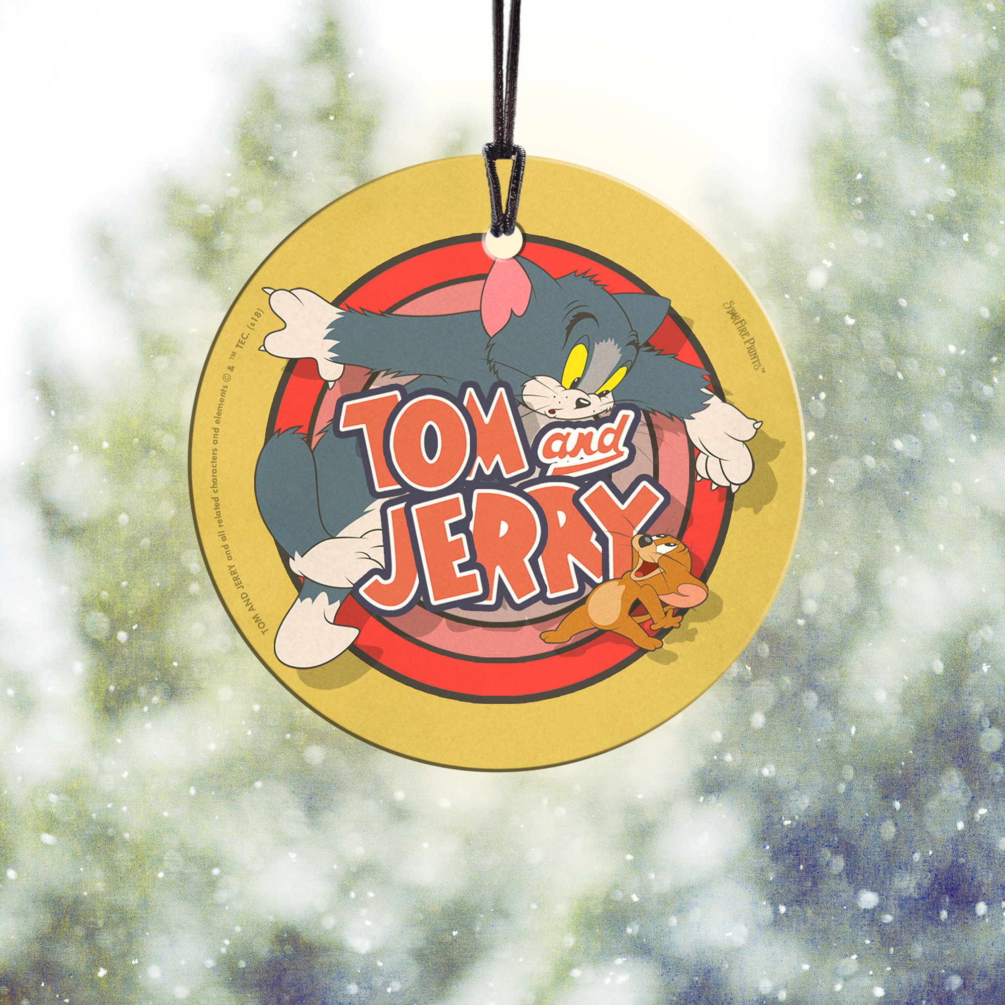 Trend Setters Tom And Jerry Vintage Cartoon Logo Hanging Circle Print ...