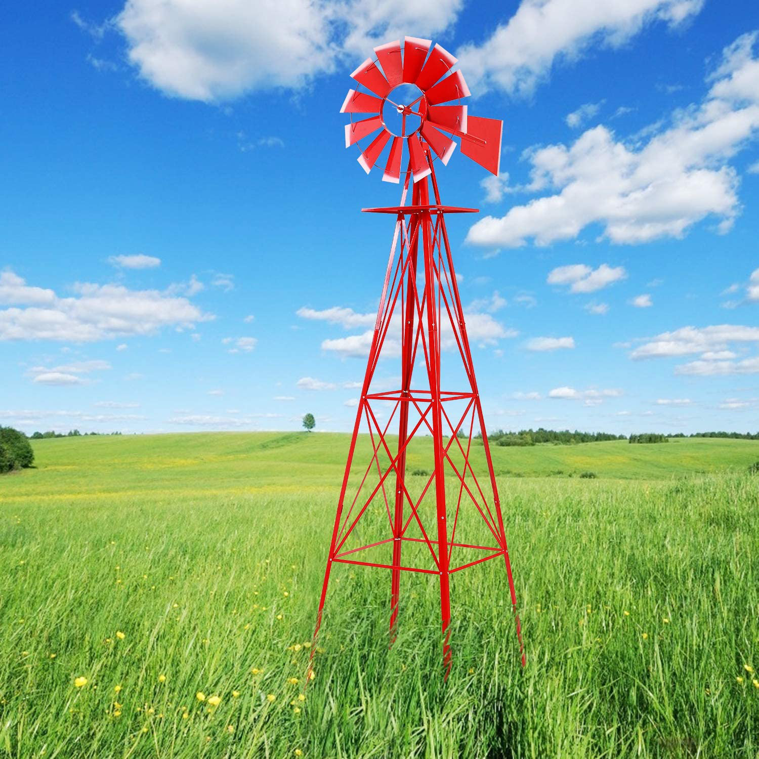 Arlmont & Co. Sia Metal Windmill & Reviews | Wayfair