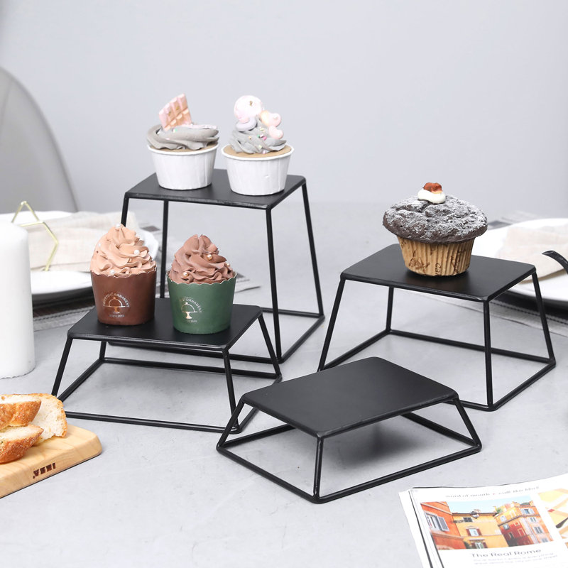 Everly Quinn 4 Piece Metal Food Display Stand & Reviews | Wayfair