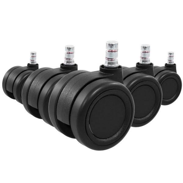 HJH Office 5er Set Hartbodenrollen 11mm / 60mm ROLO MOVE Weiß/Grau ...