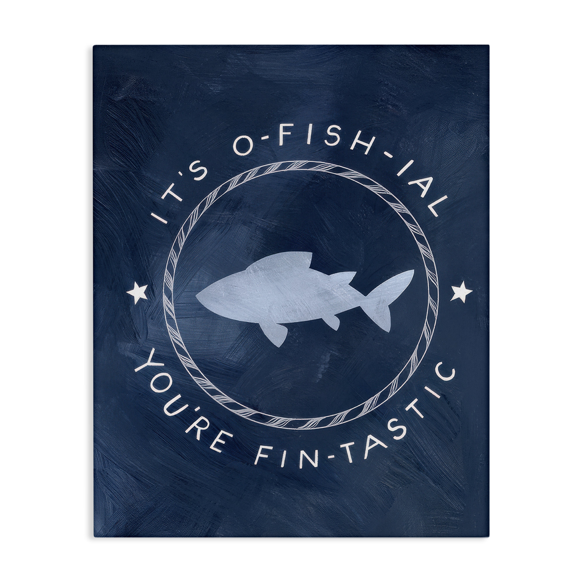 Highland Dunes Officially Fantastic Fish Pun Canvas Wall Art by Caverly ...