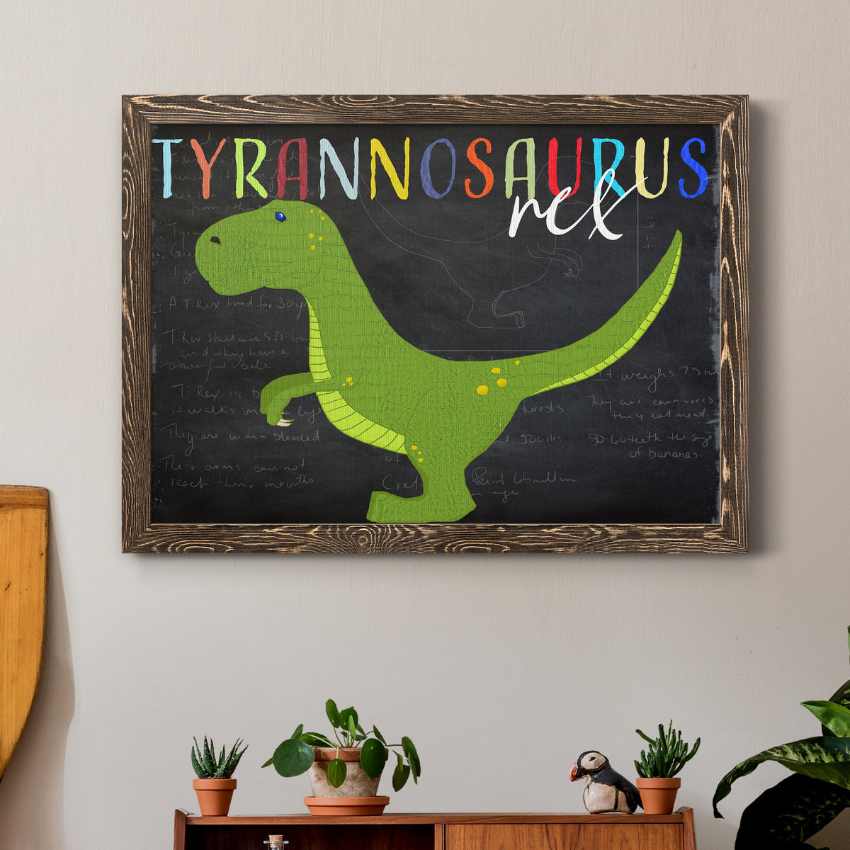 Isabelle & Max™ Tyrannosaurus Rex - Painting Print on Canvas - Wayfair ...