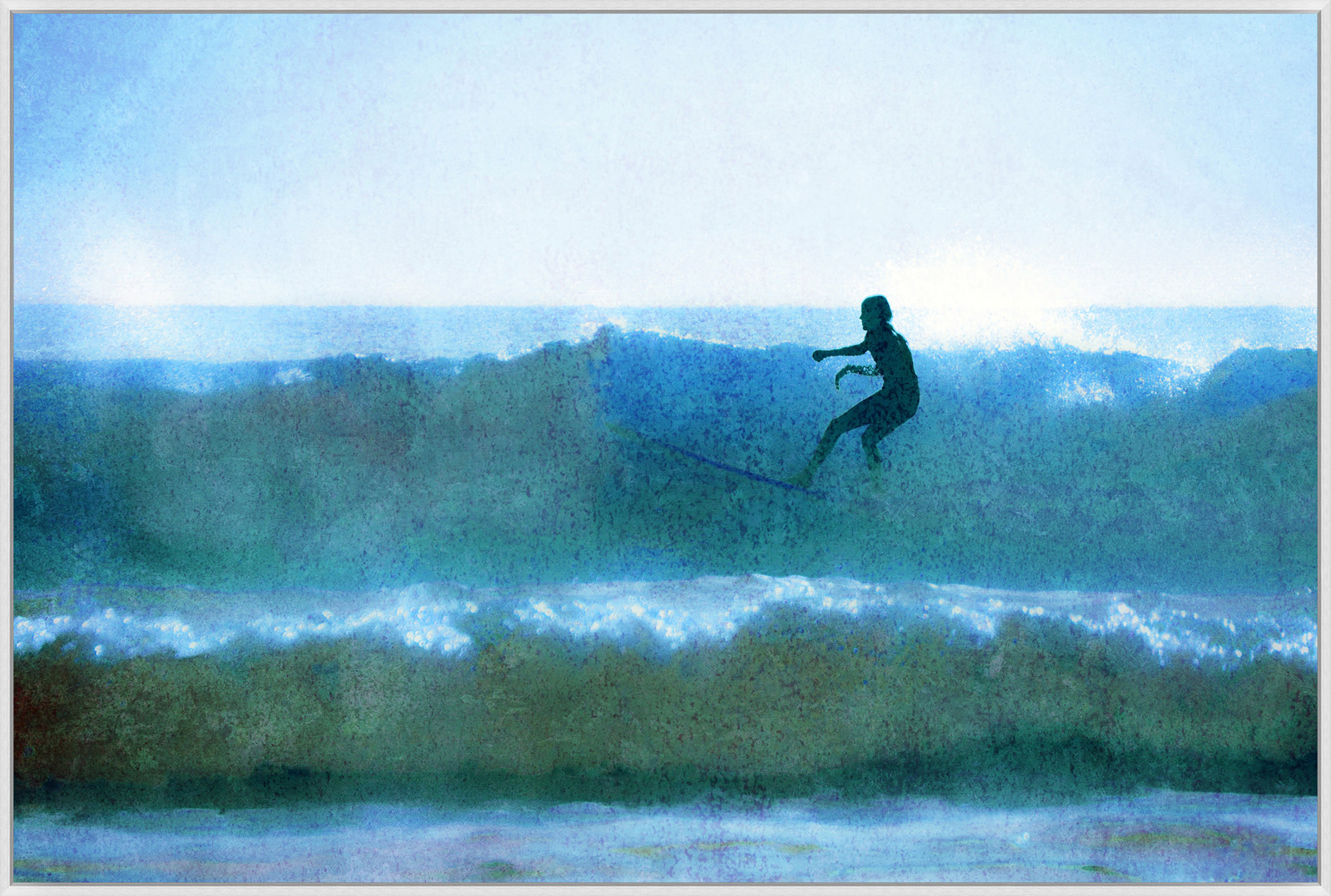 Wendover Art Group Filtered Surf Scene - Floater Frame Painting on ...