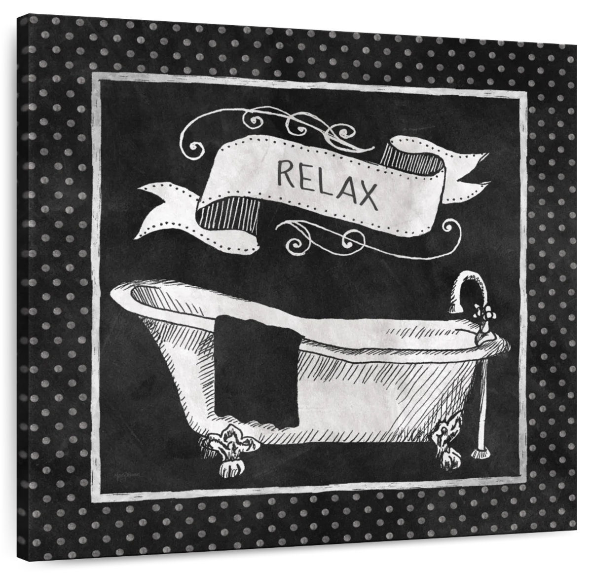 Ebern Designs Tergel Chalkboard Bath Relax | Wayfair