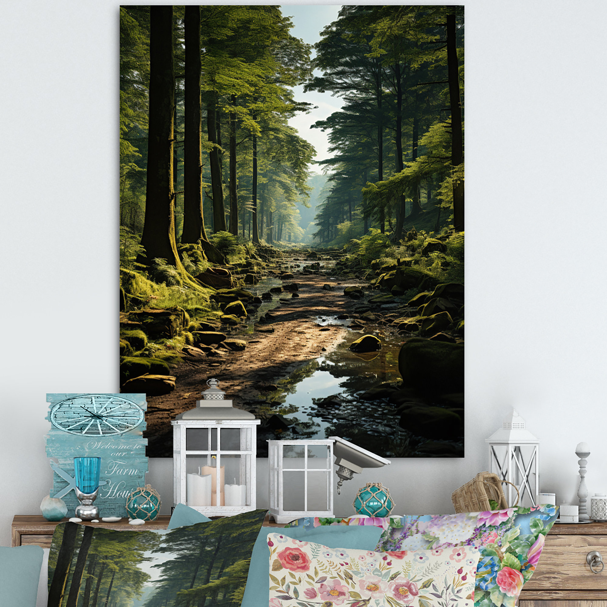 Loon Peak Forest Enchanted Woods Earthy - Landscape & Nature Canvas ...
