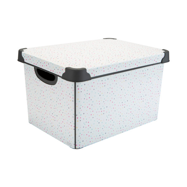 Latitude Run® Dot Print Design Plastic Box | Wayfair