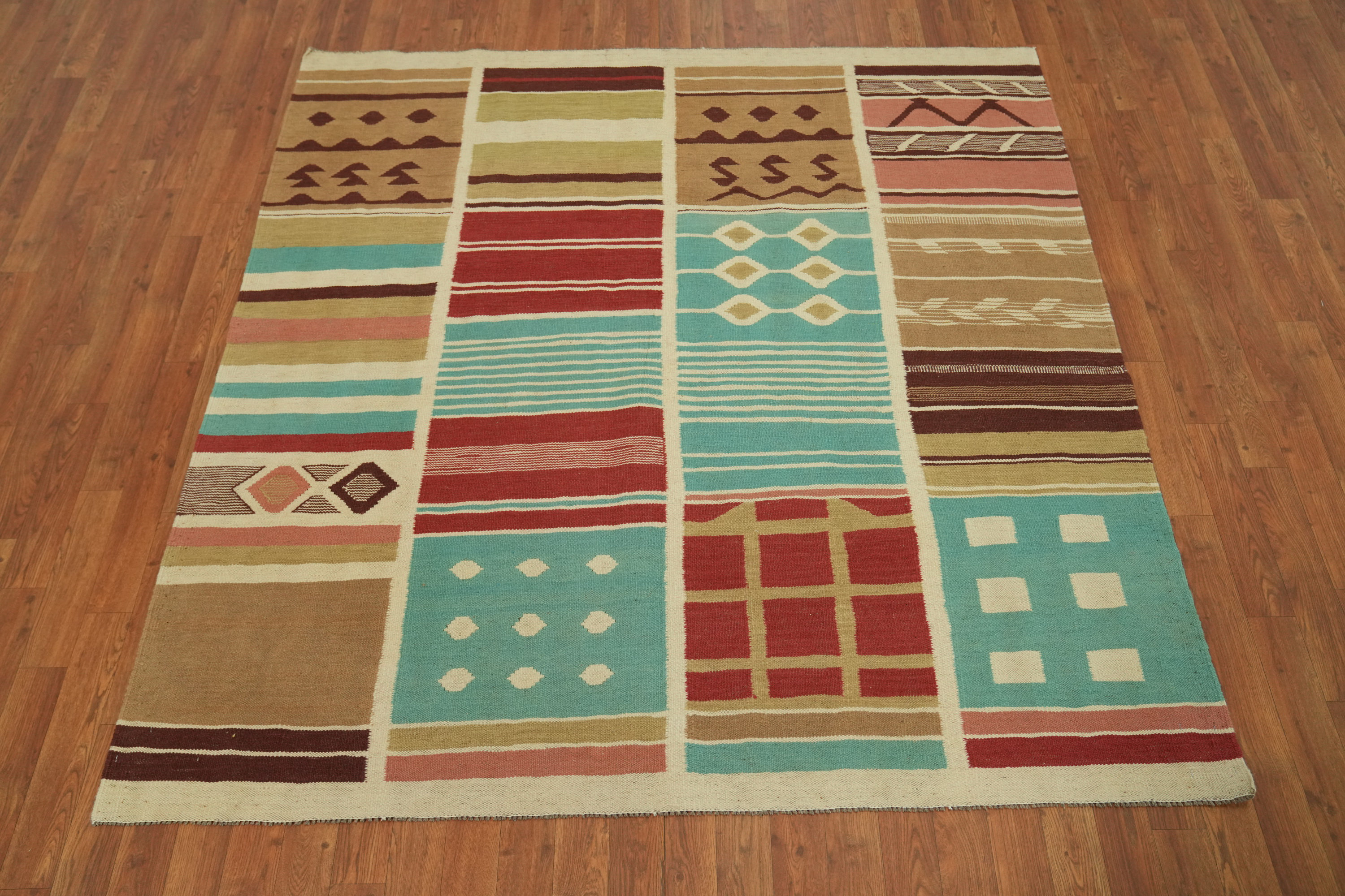 Bloomsbury Market Square Geometric Kilim Oriental Area Rug 6x6 | Wayfair