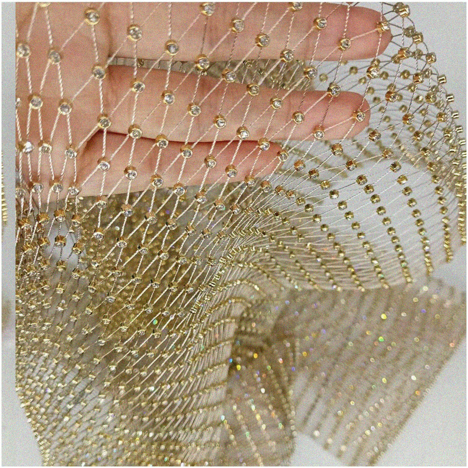 BRBCA Fishnet Mesh Rhinestone Sheer Stretch | Wayfair