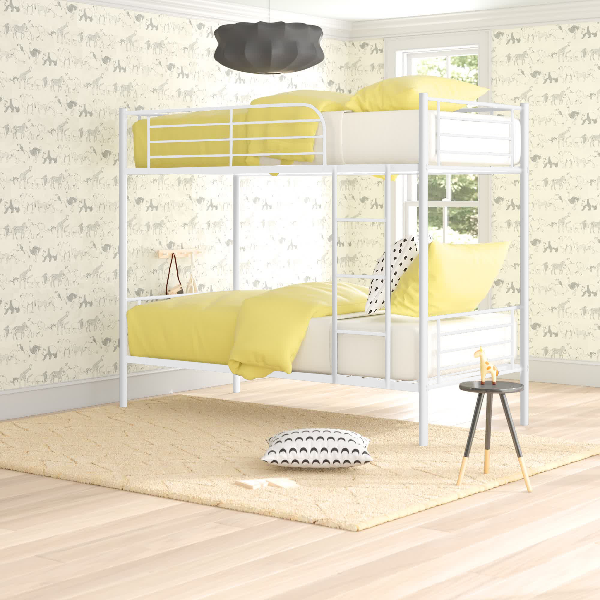 Mack & Milo™ Beachampton Twin over Twin Metal Standard Bunk Bed by Mack ...