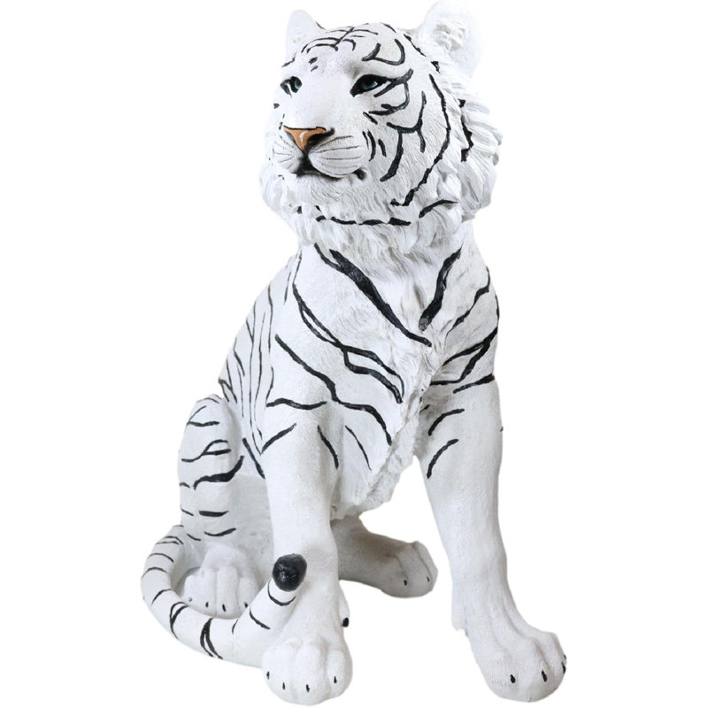 Dakota Fields Choturam White Tiger Statue | Wayfair
