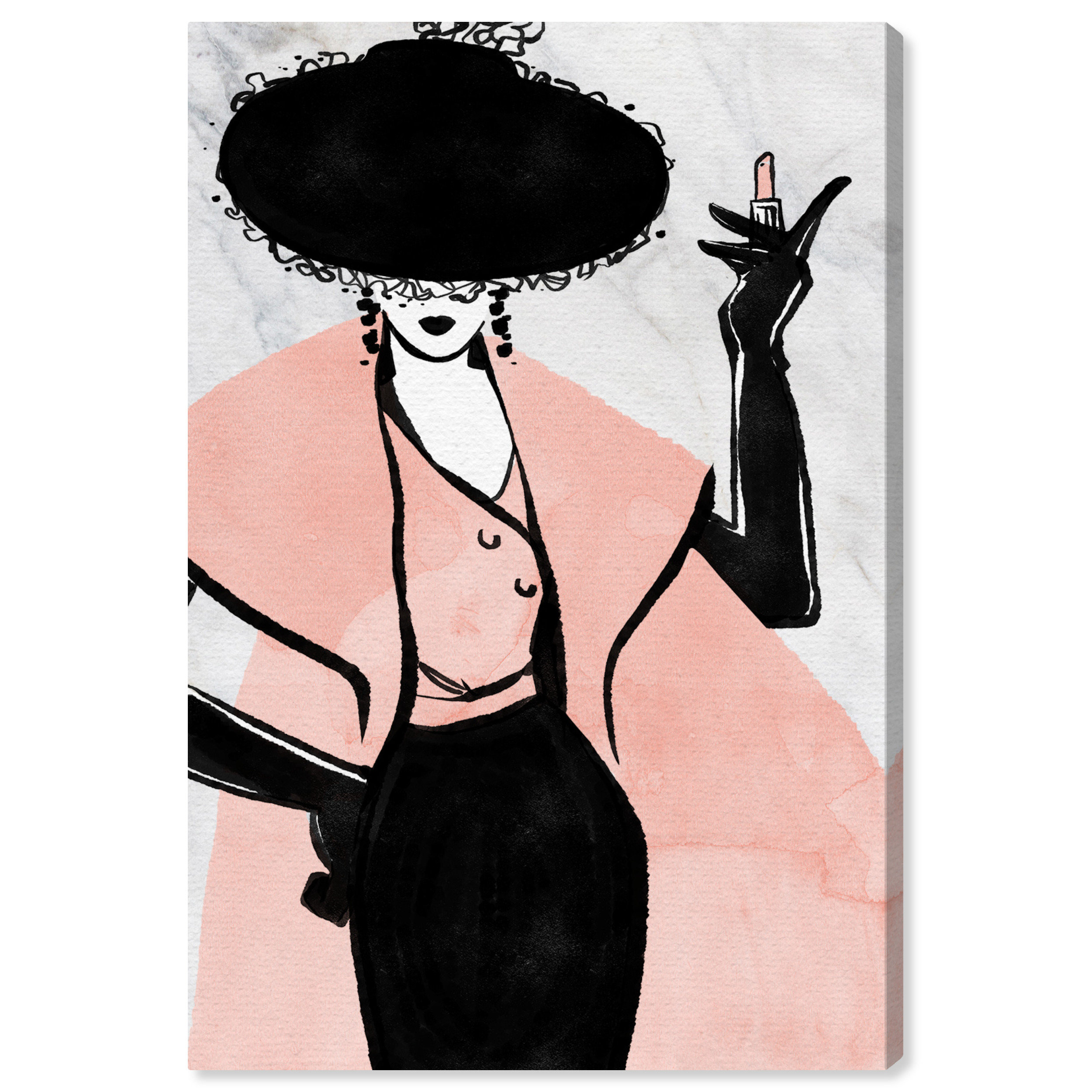 House of Hampton Fashion and Glam Lady with the Glam Glam Black Canvas ...