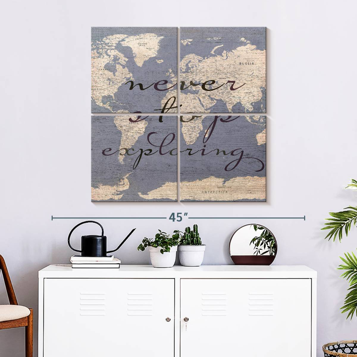 Elephant Stock Never Stop Exploring World Map | Wayfair
