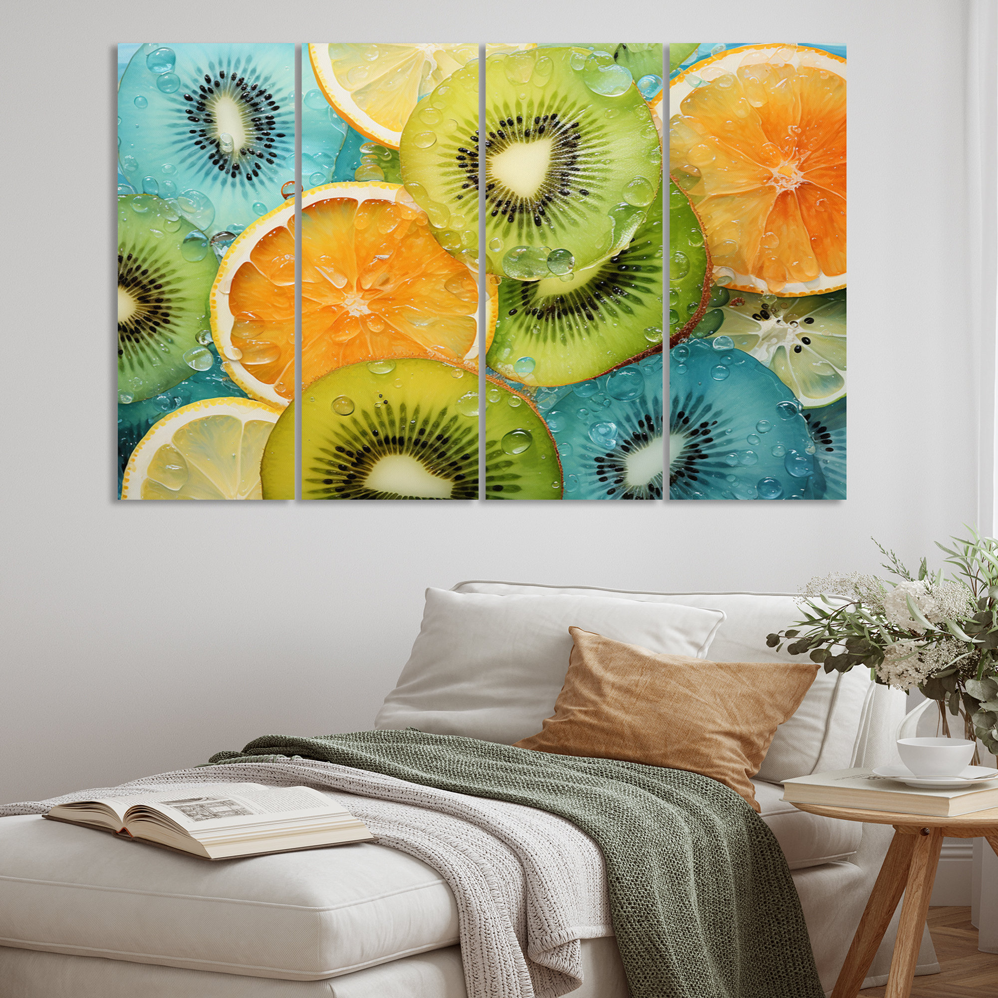 Bayou Breeze Green Vibrant Harvest Fruit - Fruits Canvas Print - 4 ...