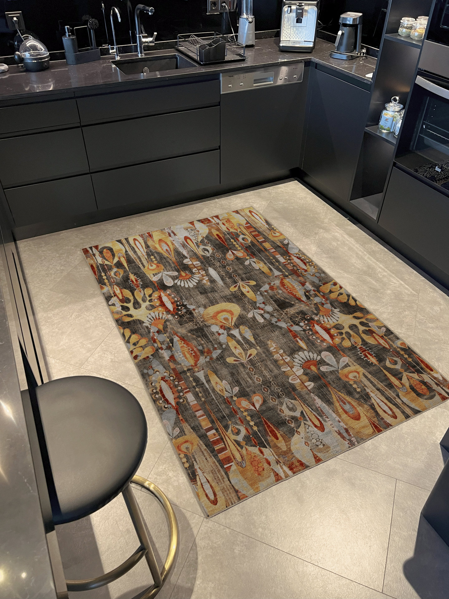 Dakota Fields Multi-Colored Mixed Shape Abstract Floral Patterned ...