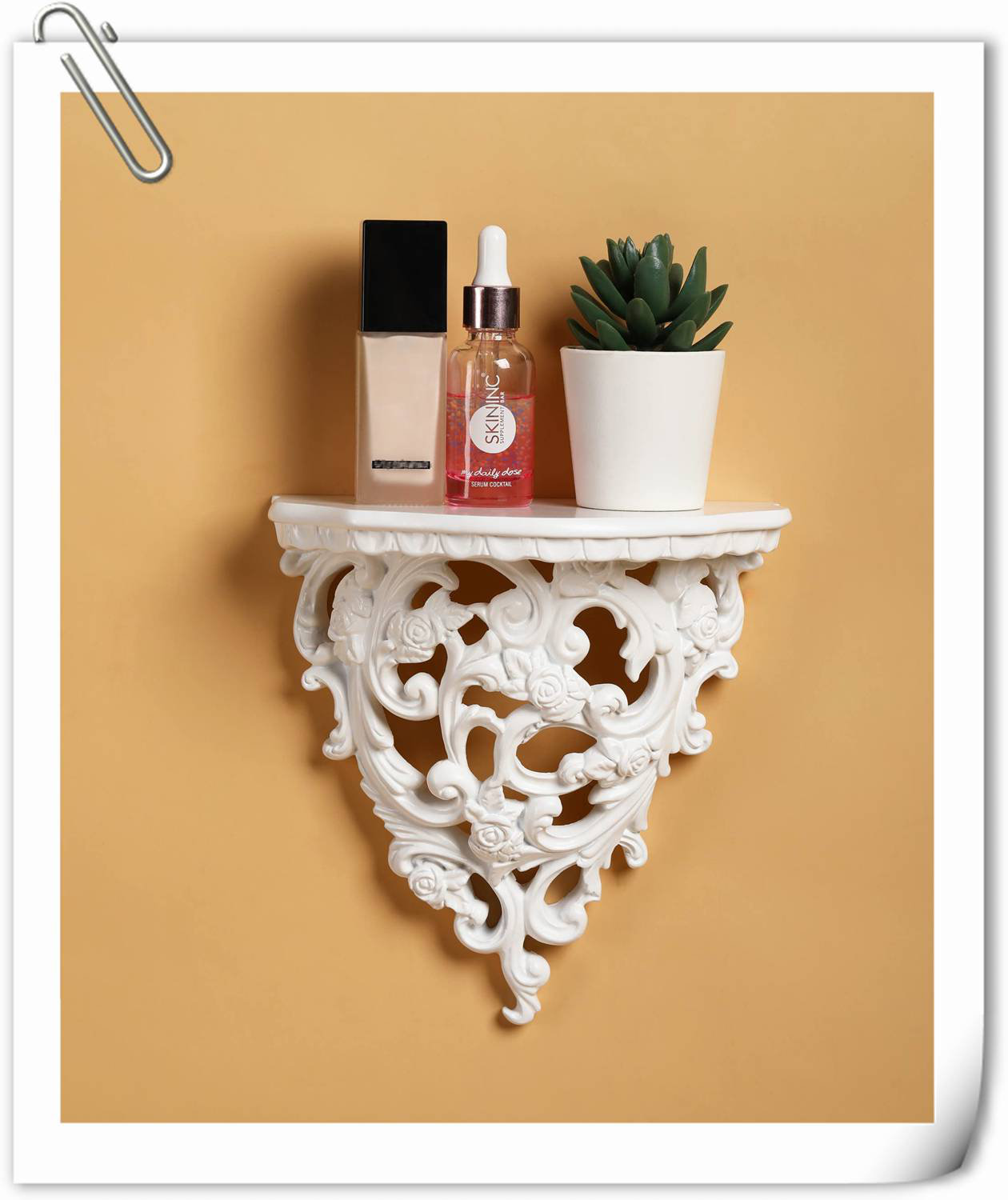 August Grove Small Victorian Decorative Floating Shelves, Wall Mounted ...