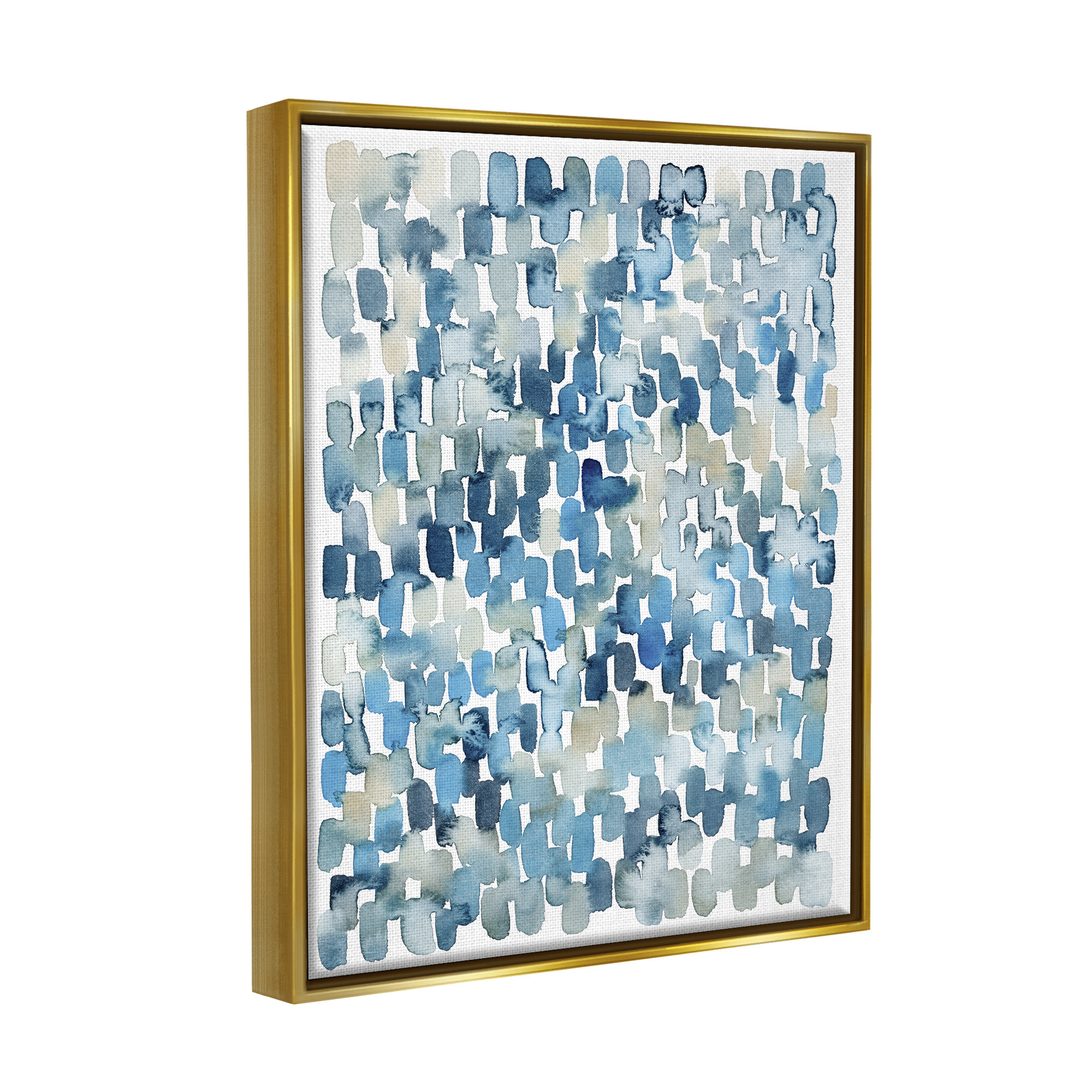 Stupell Industries " Coastal Tile Abstract Soft Blue Beige Shapes " by ...