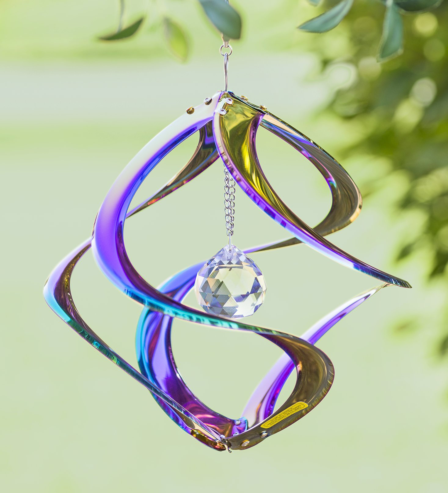 Wind & Weather Hanging Iridescent Metal Spiral Rotator & Reviews | Wayfair