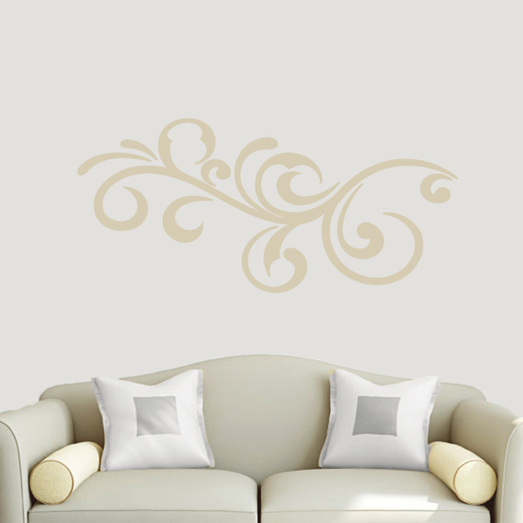 House of Hampton® Decorative Flourish Scroll Wall Decal & Reviews | Wayfair