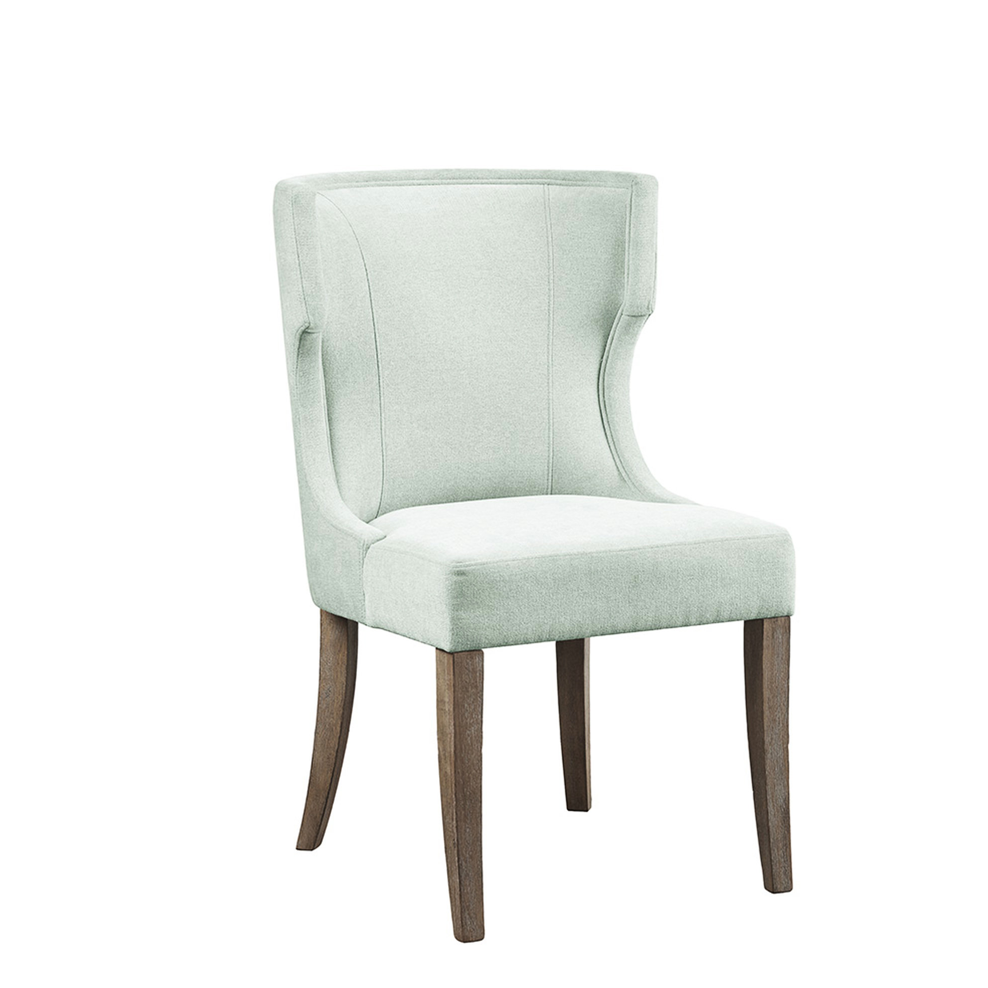 Canora Grey Dining Chair With Wingback, Sage Upholstery, Solid Wood ...