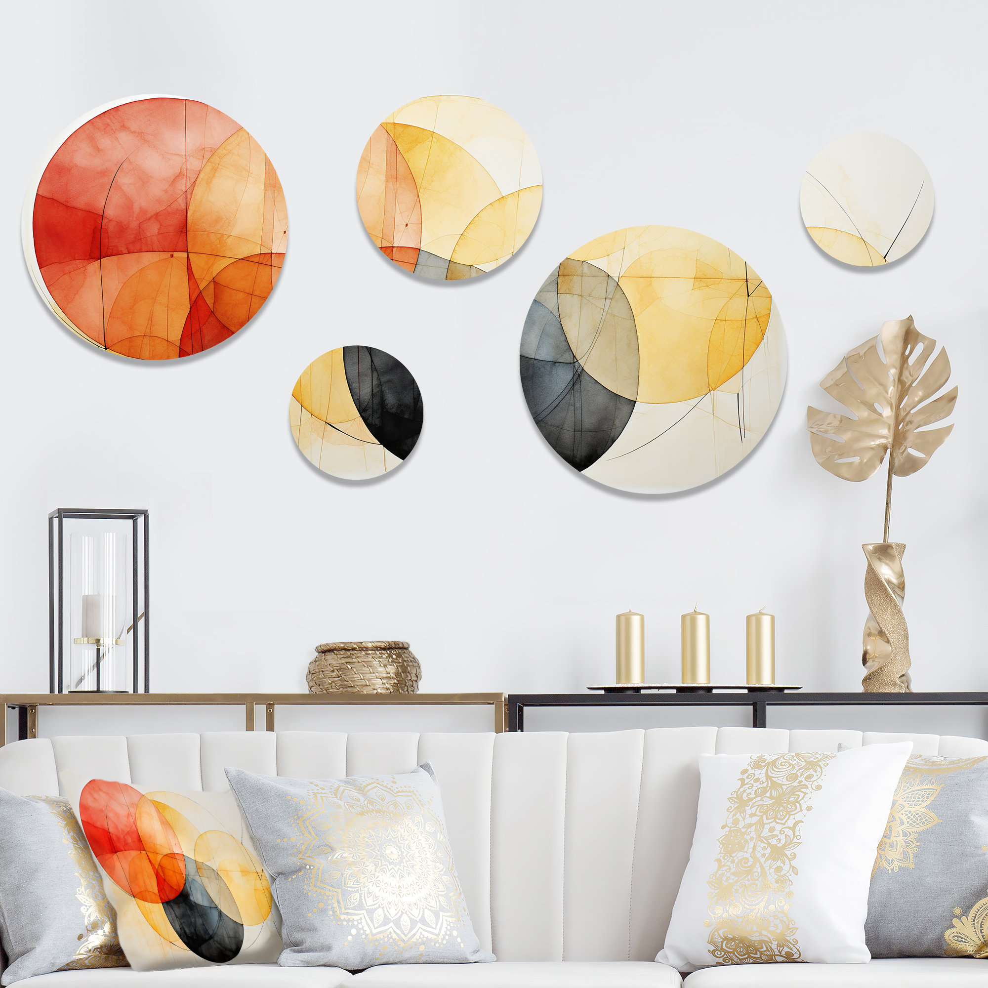 Ivy Bronx Geometric Soft Colors Patterns III - Geometric Round Wall Art ...