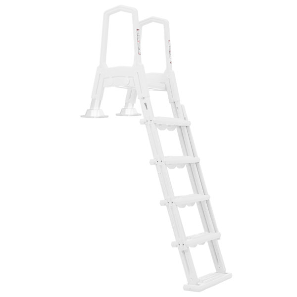 XtremepowerUS Sunny Side 6.5 ft Adjustable Pool Ladder for Above-Ground ...
