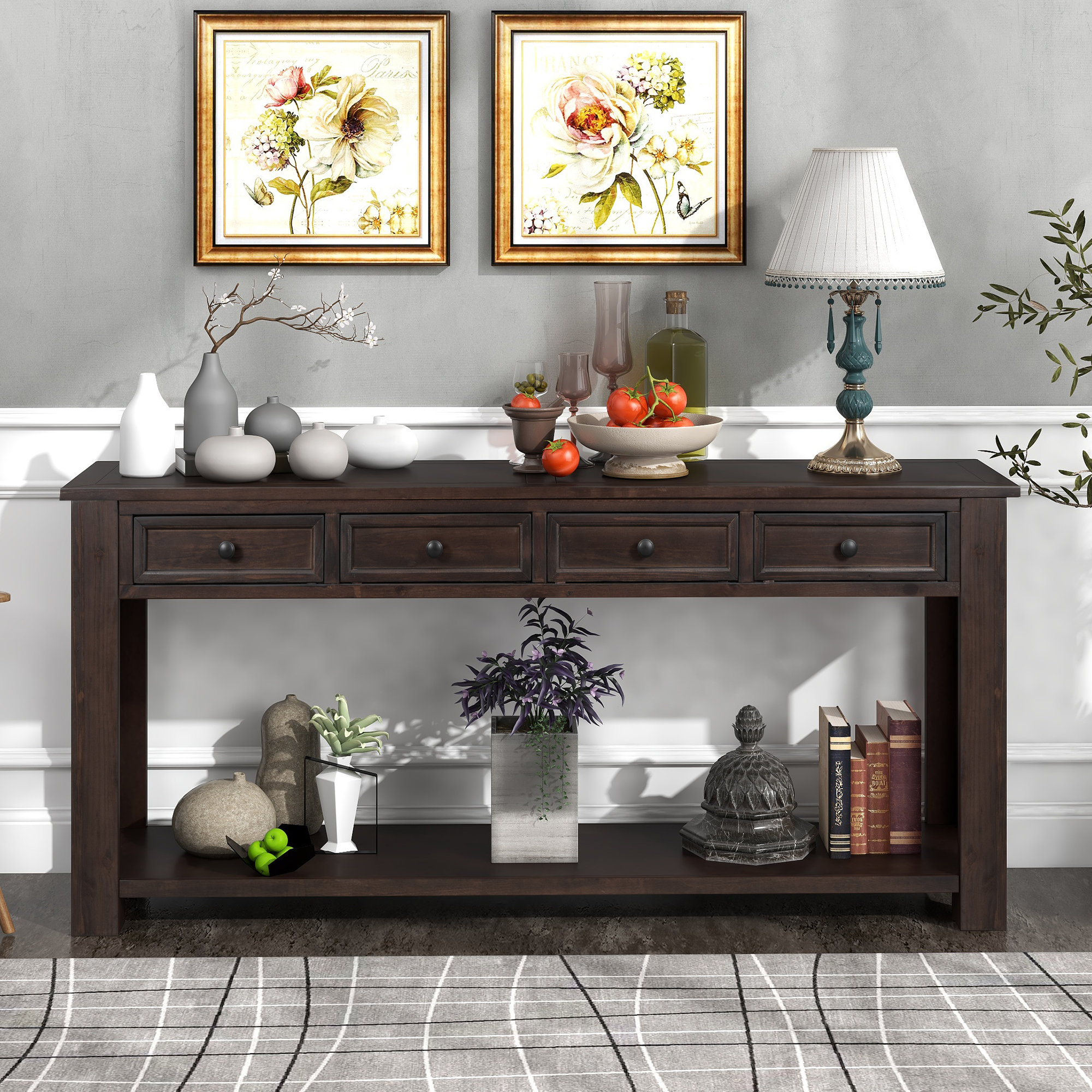 Red Barrel Studio 63" Wide 4 Drawer Buffet Table & Reviews - Wayfair Canada