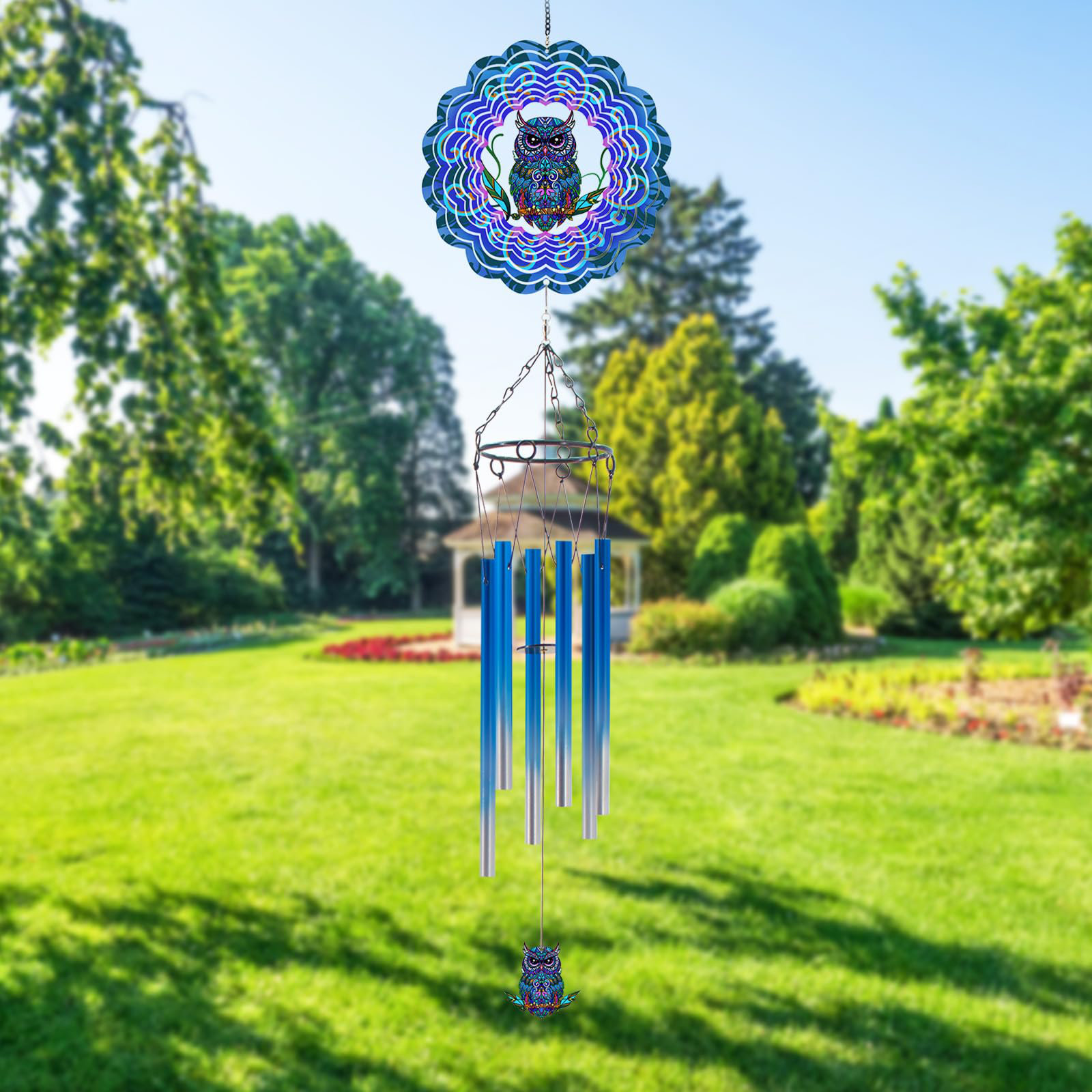 Arlmont & Co. Wind Chimes With Owl Wind Spinner, Gifts, Retirement ...