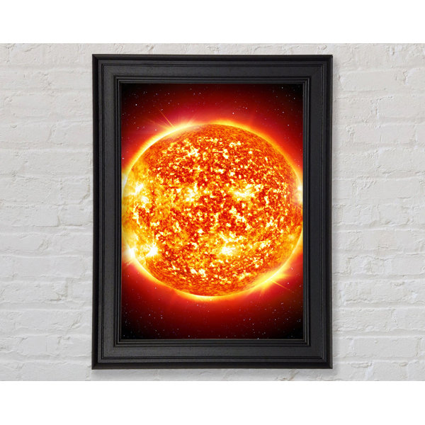 Ivy Bronx Closeup Of The Fire Sun Framed Print | Wayfair.co.uk