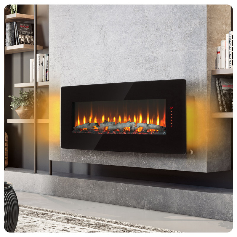 Symple Stuff Wall Mounted Electric Fireplace | Wayfair