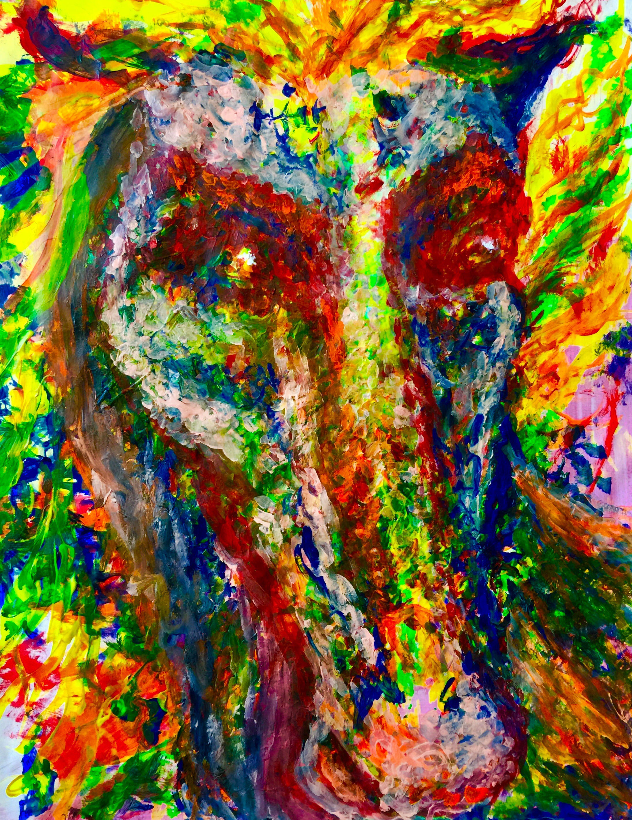 Shahla Reynolds Untamable, Contemporary Wall Art Horse Painting By ...