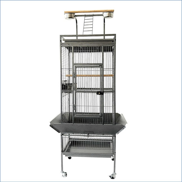 Tucker Murphy Pet™ Large Bird Cage With Rooftop Playground & 360 ...