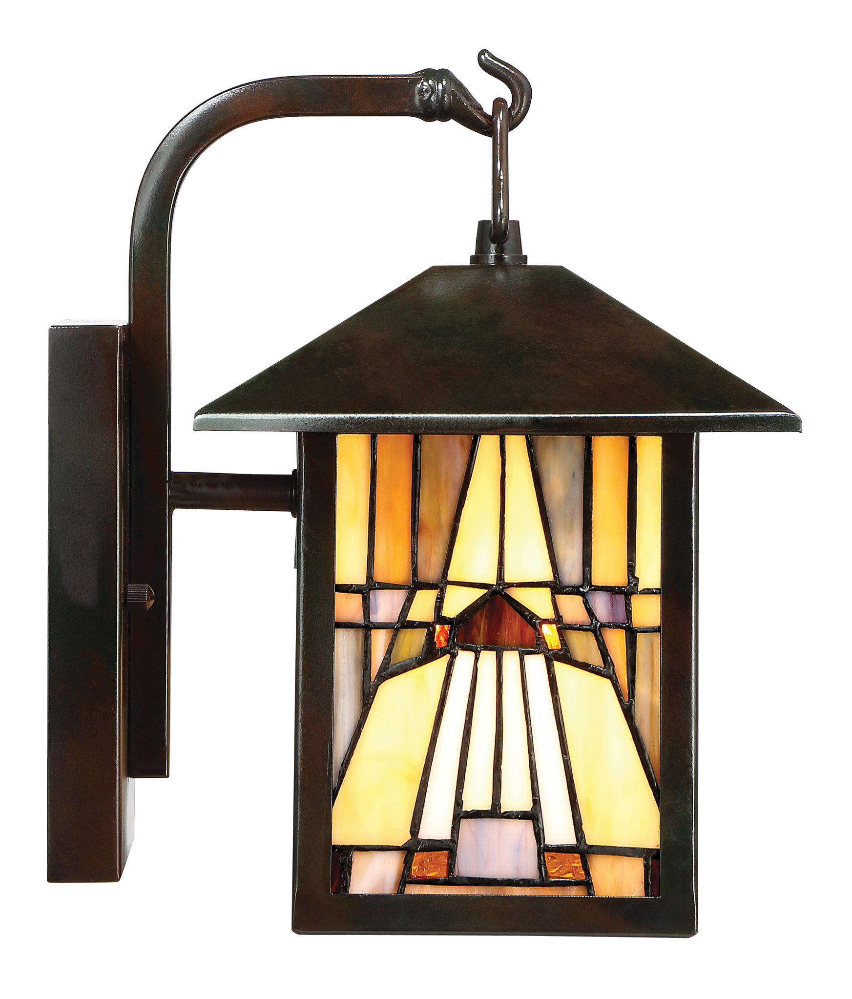 Wade Logan Lakynn Valiant Bronze Stained Glass Outdoor Wall Lantern ...