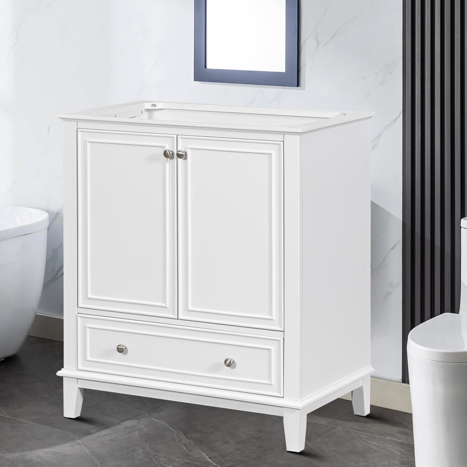 Knlnny Ware Modern Minimalist 29.51” Single Bathroom Vanity Base Only ...