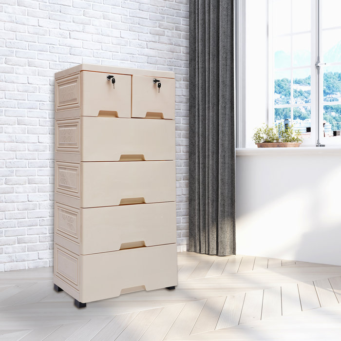 Rebrilliant Julane 6 Drawer Plastic Storage Cabinet W/ Lock & Reviews ...