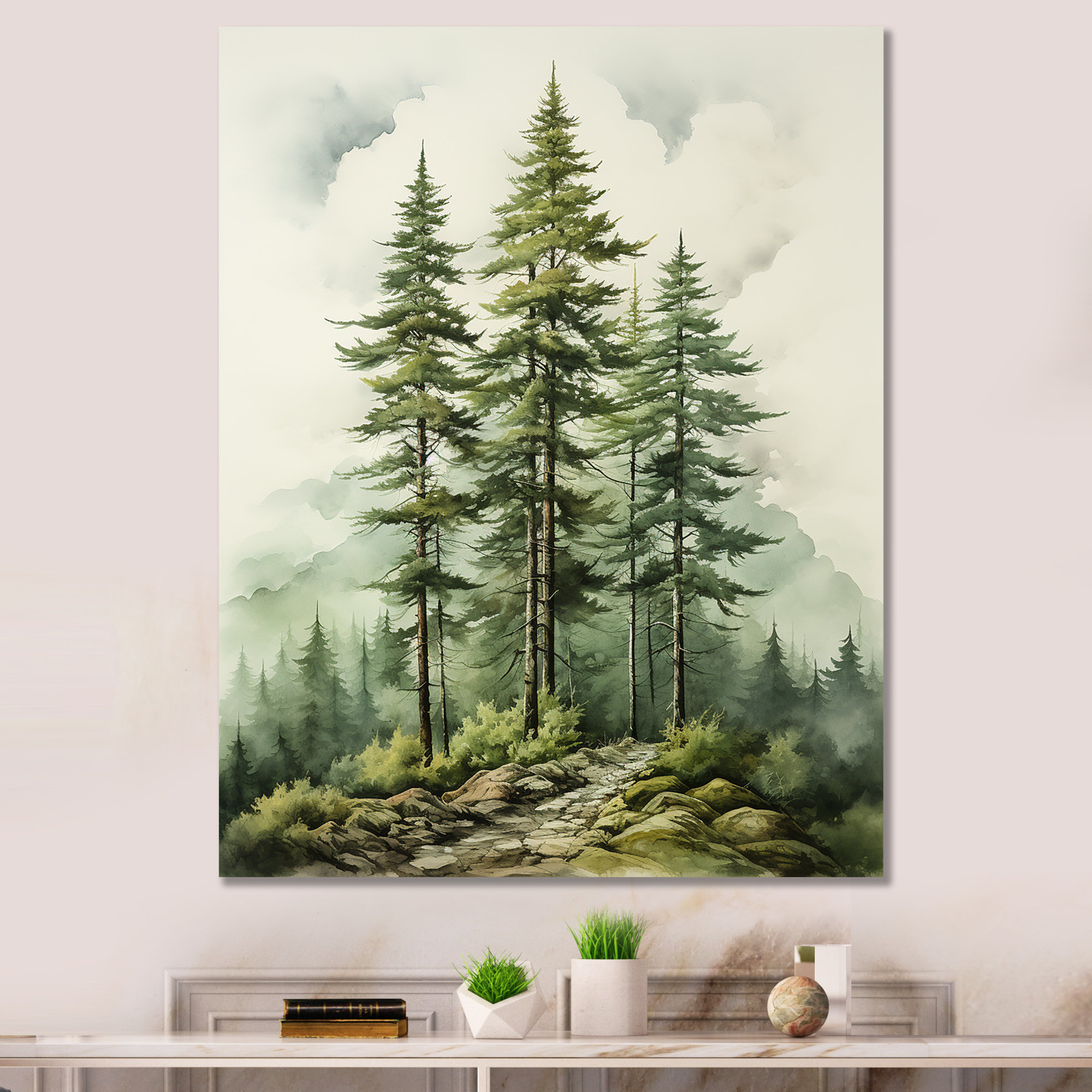 Millwood Pines Green Pine Tree Eternal Guardians II - Tree Pine Framed ...