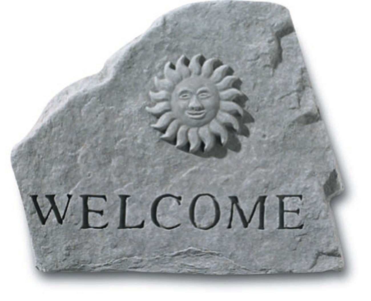 Bungalow Rose Welcome Garden Stone with Sun | Wayfair