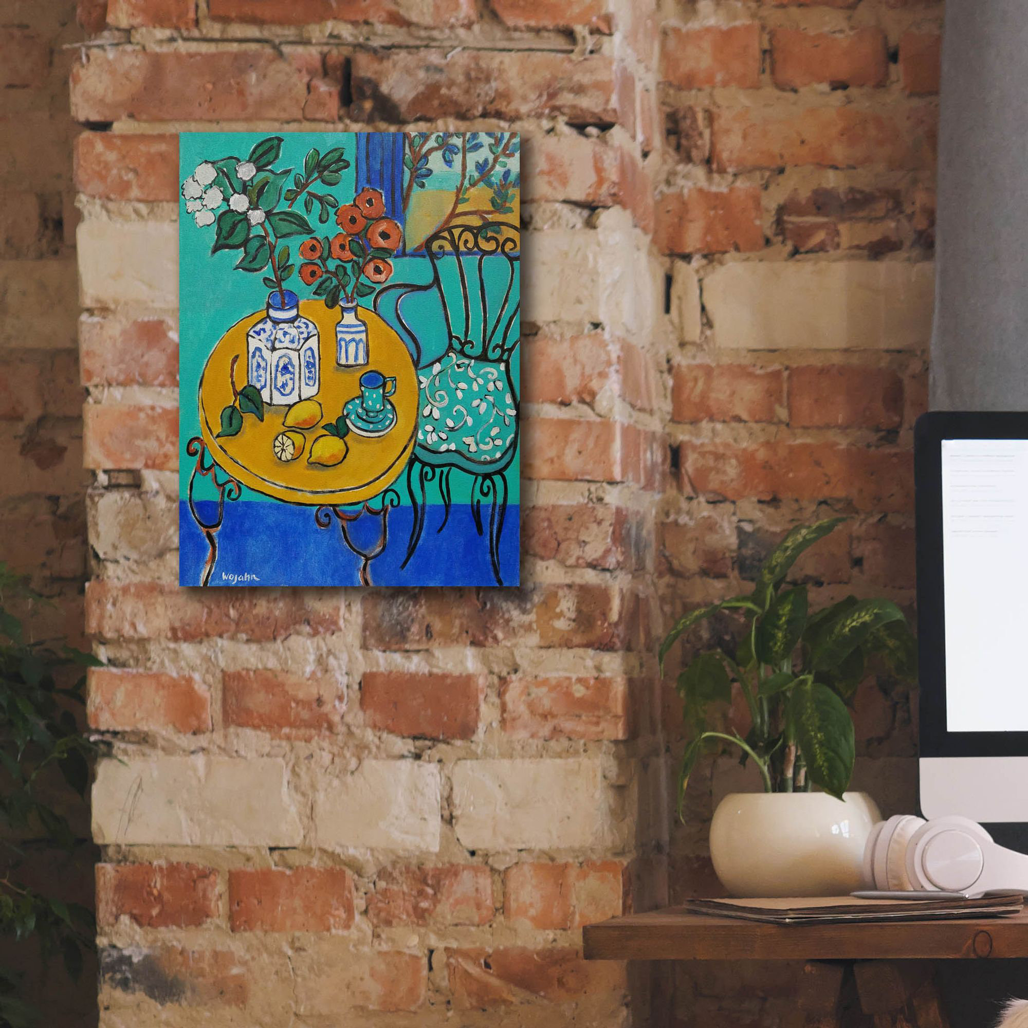 Red Barrel Studio® Epic Graffiti 'Tablescape 1' By Holly Wojhan, Canv ...