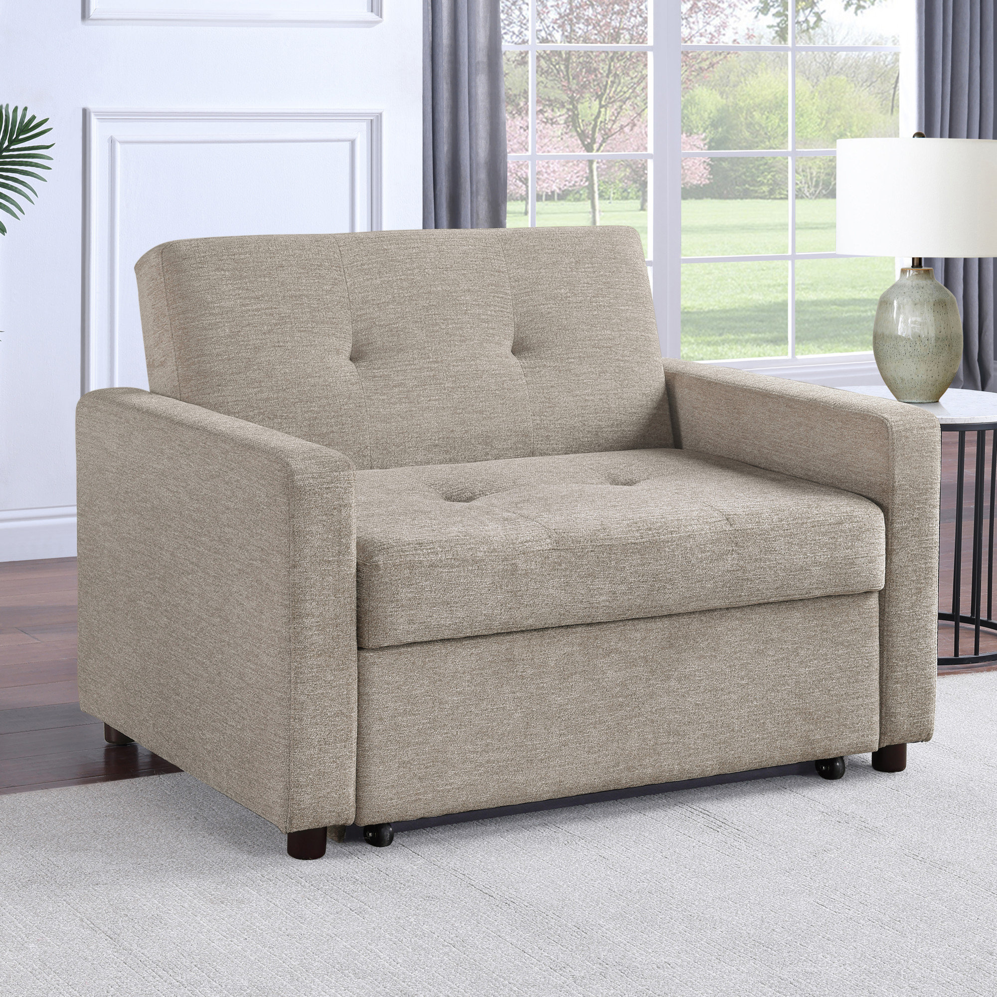 Latitude Run® Lida 49" Wide Convertible Pull Out Sleeper Chair ...