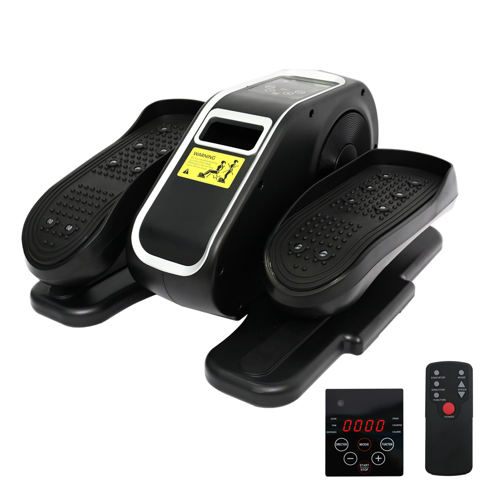 BAOKALER Black Under Desk Portable Elliptical with Remote Control and ...