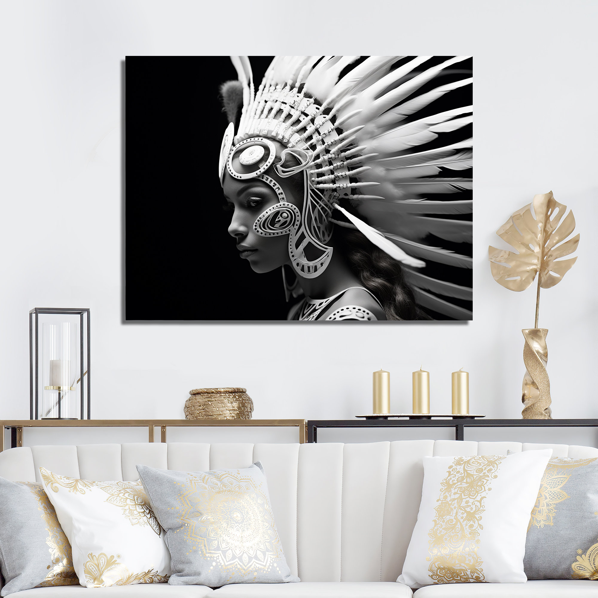 Design Art Black And White Native Spirit Woman I On Canvas Print | Wayfair