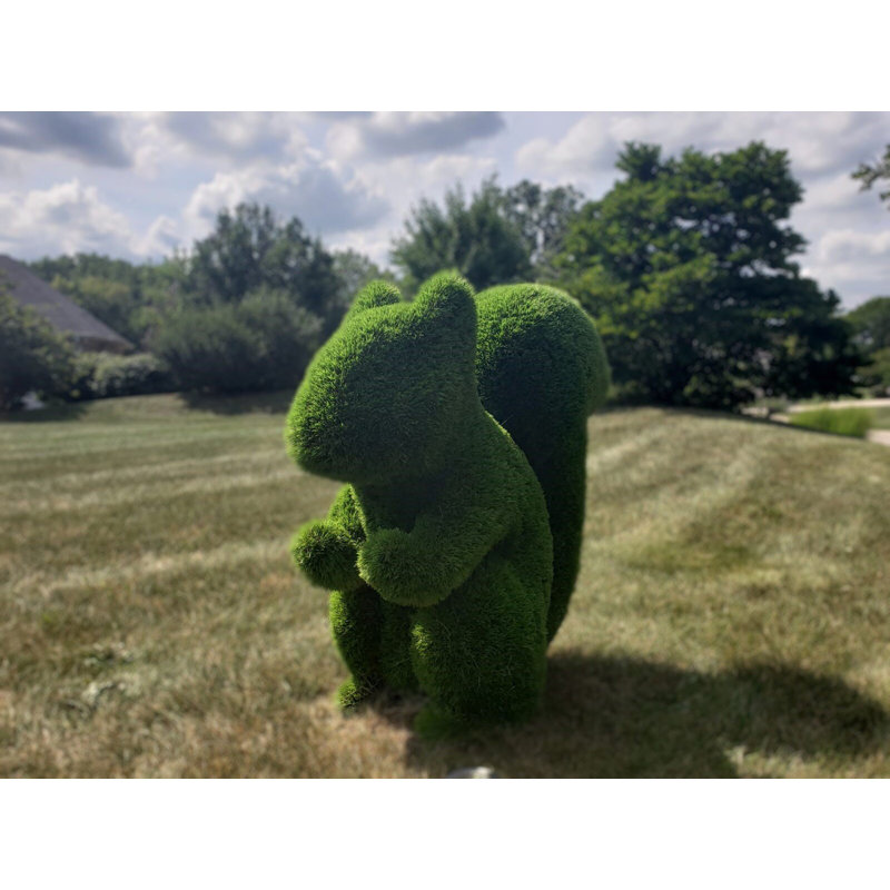 Loon Peak® Outdoor Animal Squirrel Topiary Green Figures | Wayfair