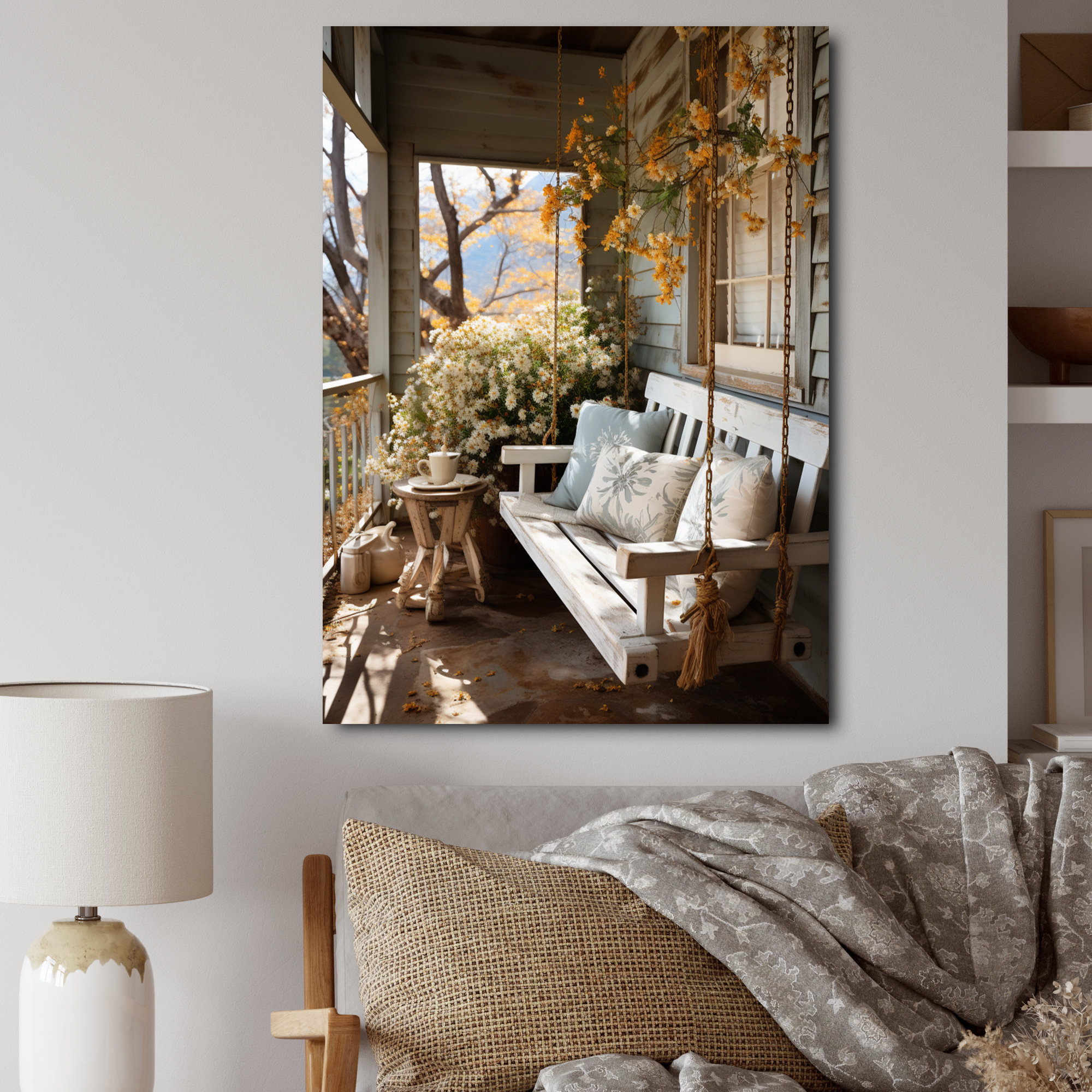 Ebern Designs Senuna Farmhouse Gentle Breeze II - Farm Framed Canvas ...