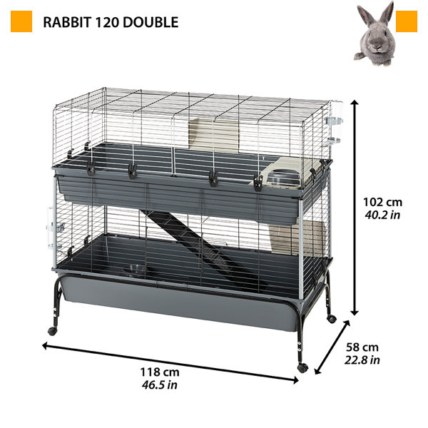 Ferplast Weather Resistant Rabbit Cage with Ramp | Wayfair.co.uk