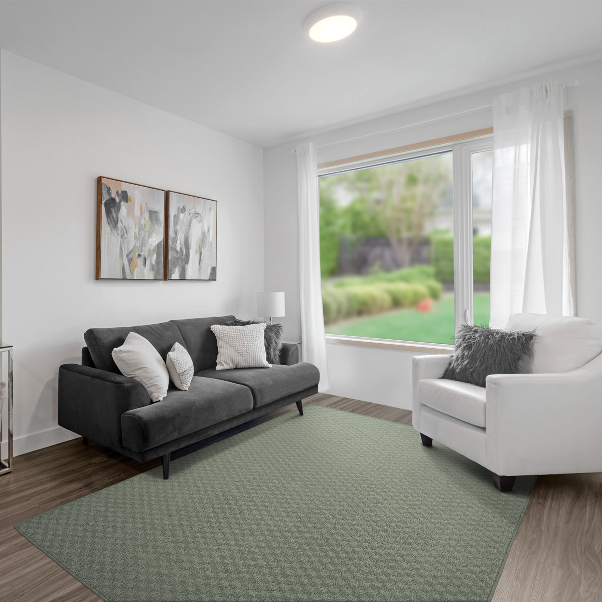 Ebern Designs Bonroy Area Rug Sage | Wayfair