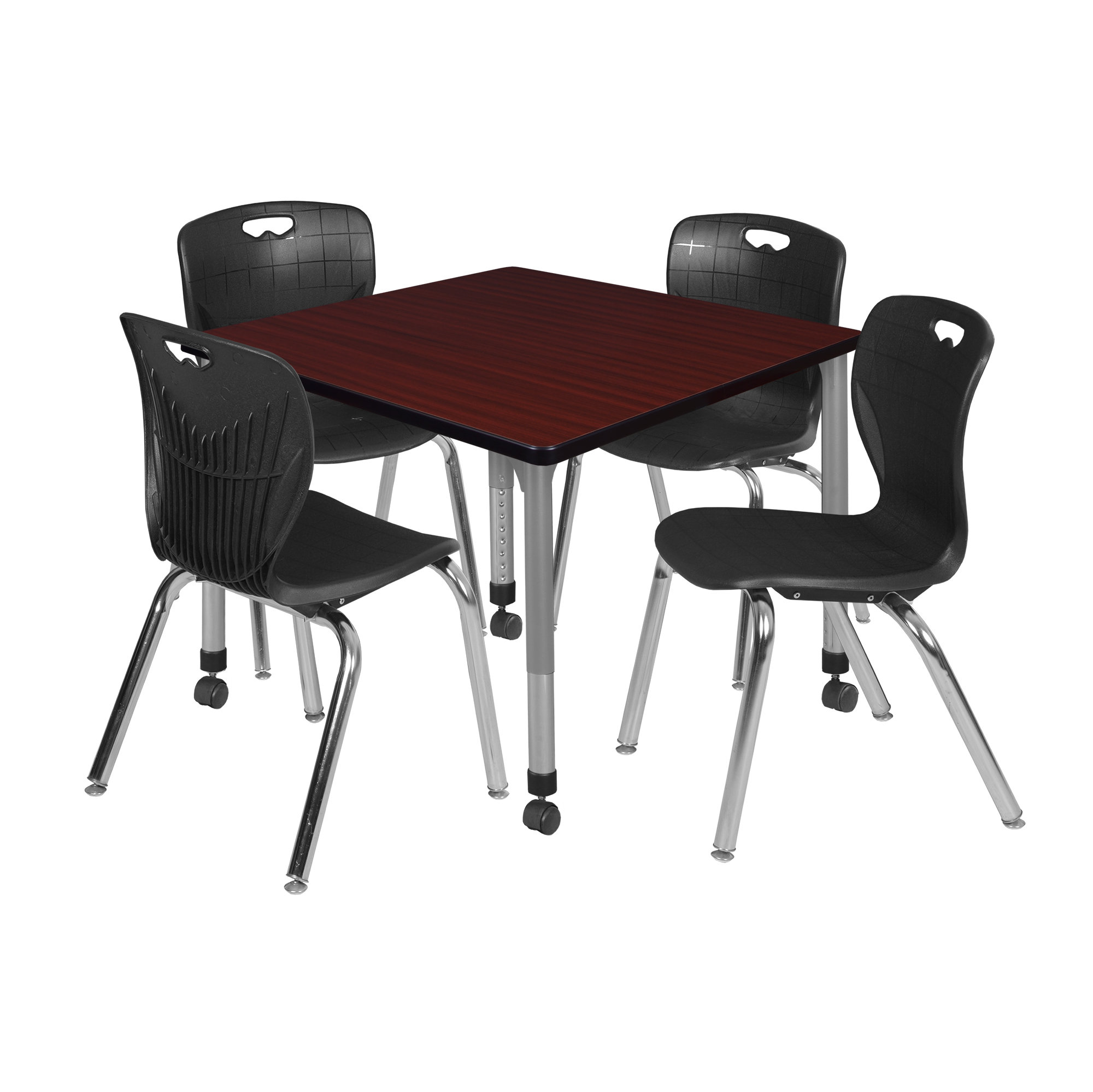 Regency Kee Mobile Square Breakroom Table and Chair Set - Wayfair Canada