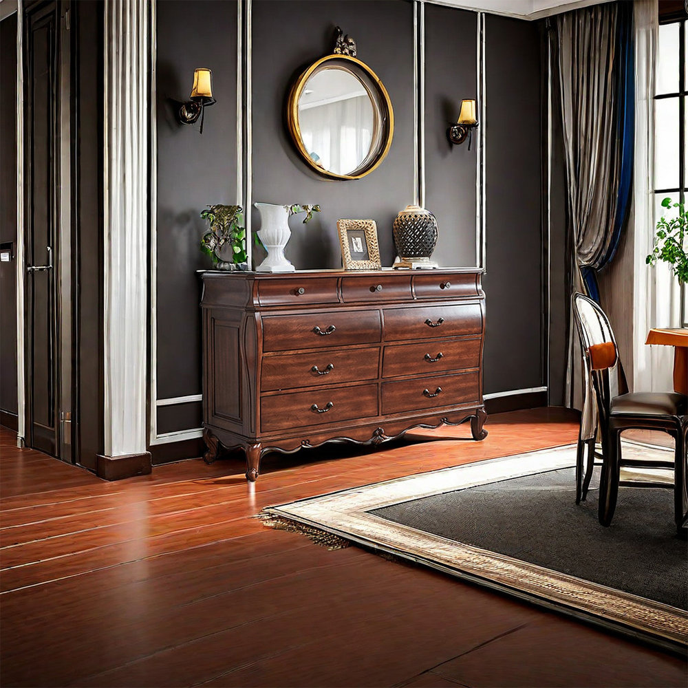 Romero European Style Simple Bucket Cabinet Solid Wood Accent Chest ...