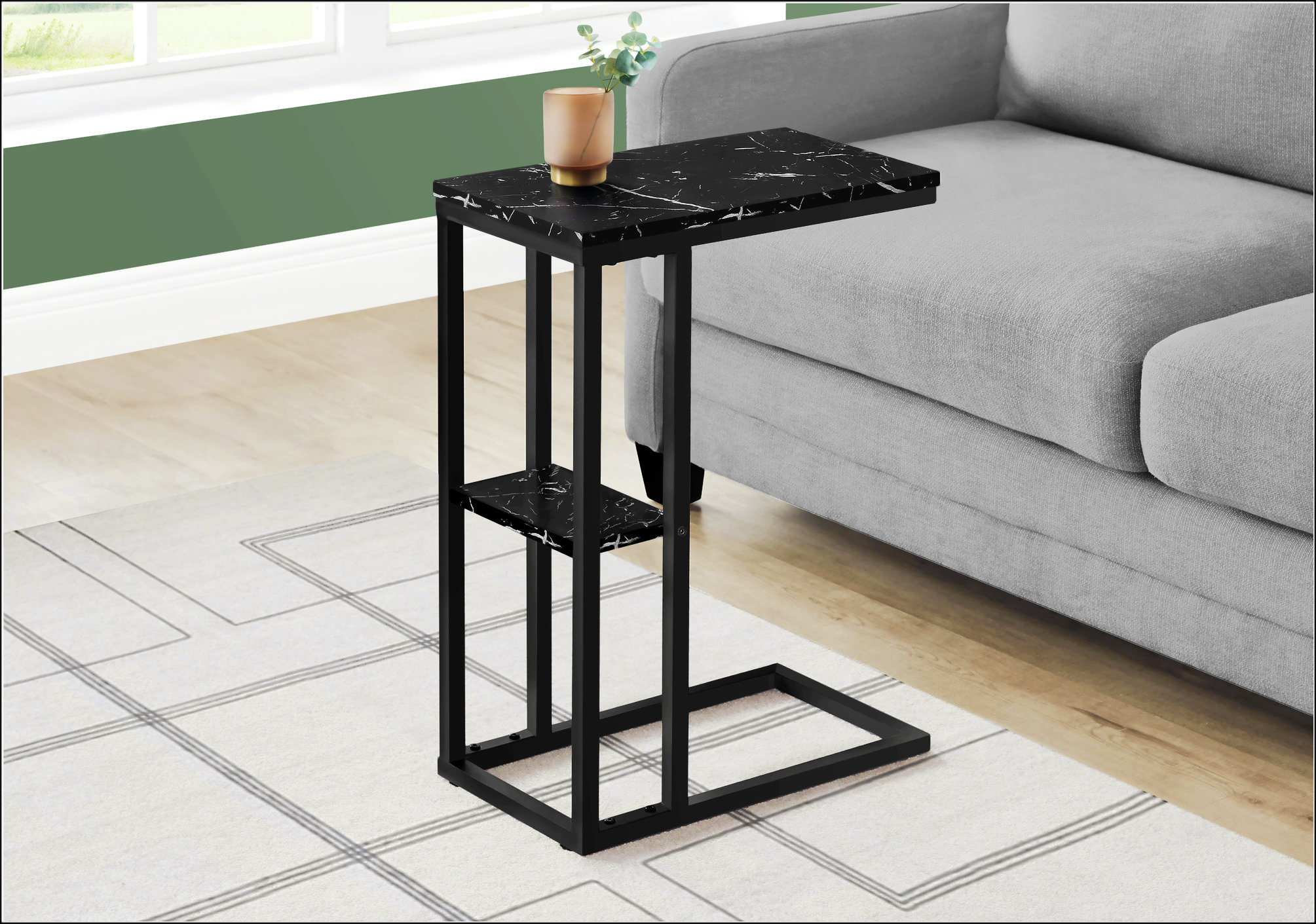 Wrought Studio™ Accent Table With A Small Secondary Shelf | Wayfair